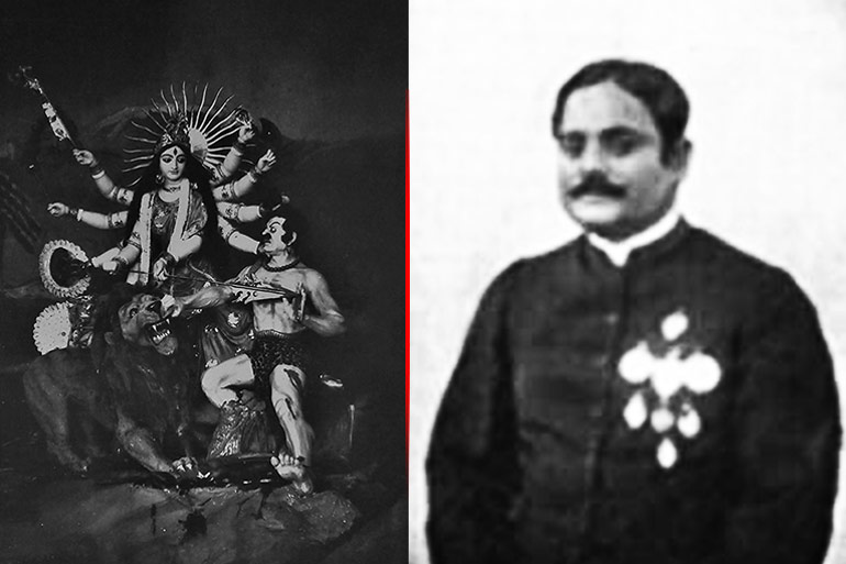 এই বাংলায় সর্বপ্রথম একচালা ভেঙে পাঁচচালার প্রতিমার চল শুরু করেন ...